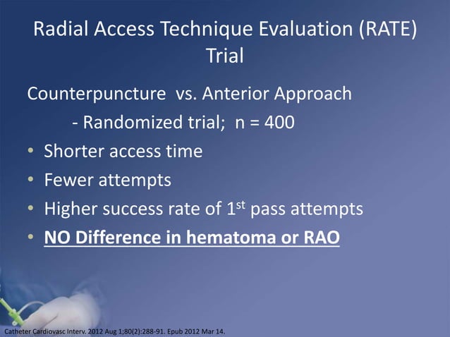 Transradial access and challenges edited 10 5-15 | PPT
