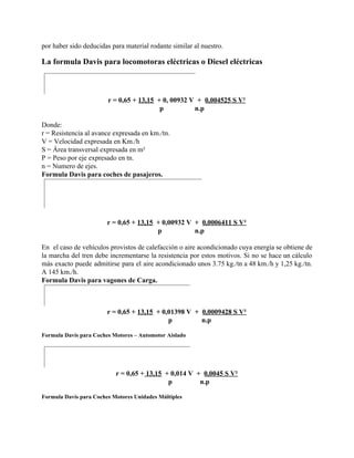 Traccion formula davis | PDF