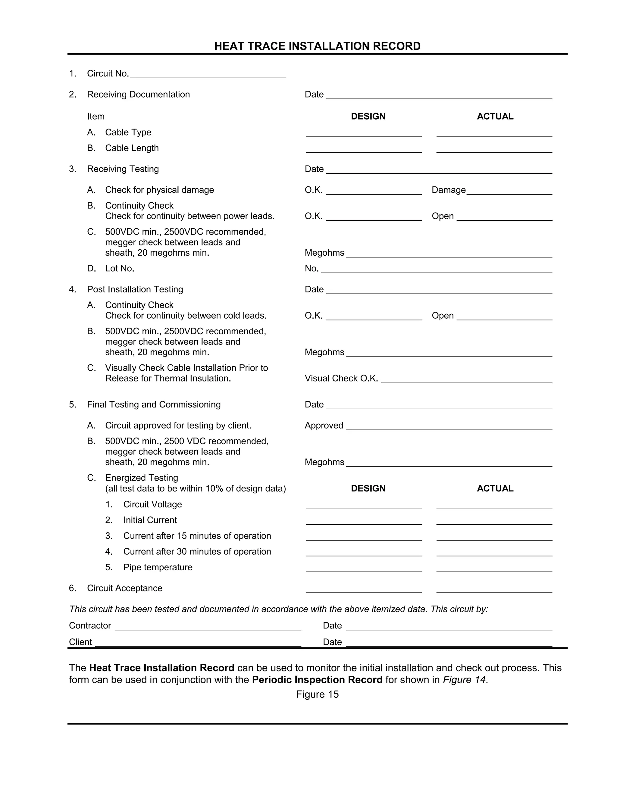 Trace Heating Cables Self Regulating - Installation Manual | PDF