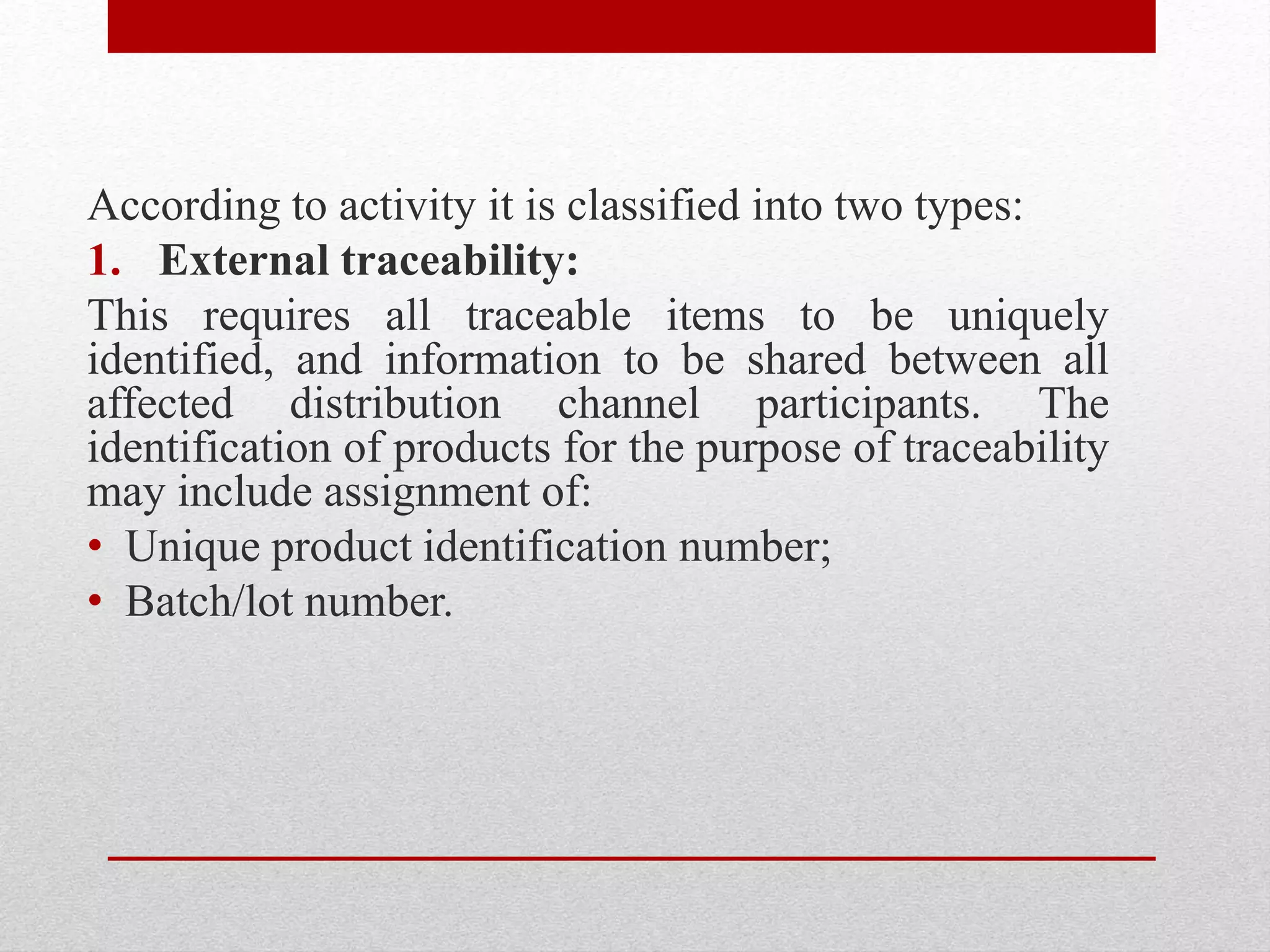 Traceability | PPTX