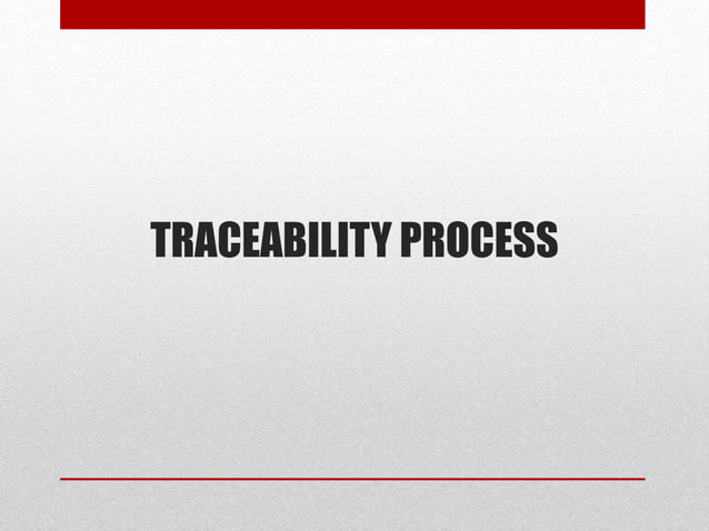Traceability | PPTX