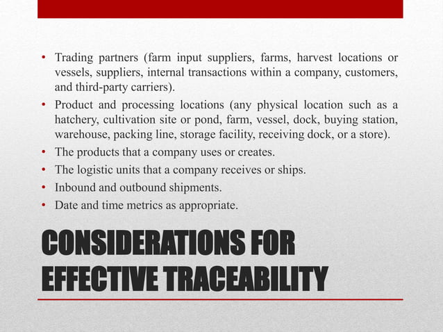 Traceability | PPTX