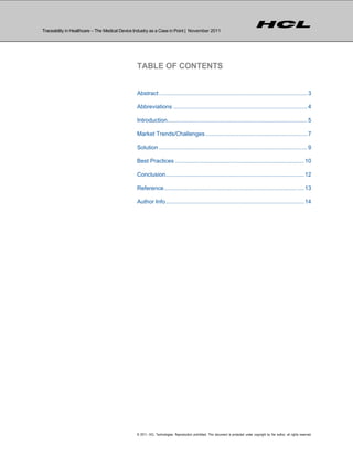 HCLT Whitepaper: Traceability in Healthcare~ The Medical Device ...