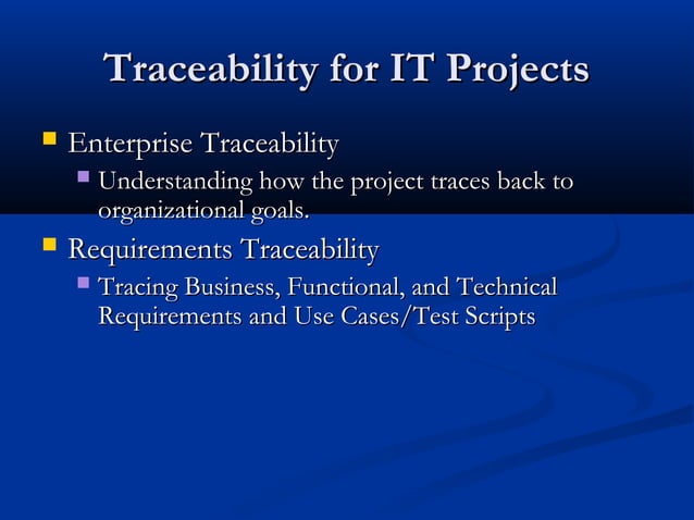 Traceability Why Connecting The Dots Is Important Ppt
