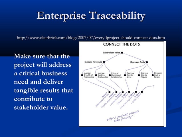 Traceability: Why Connecting the Dots is Important | PPT