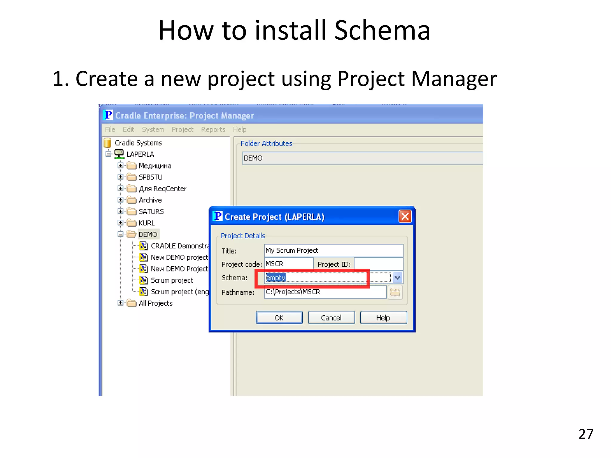 Using Scrum on 3SL Cradle - traceability model and project schema | PPTX | Technology & Computing