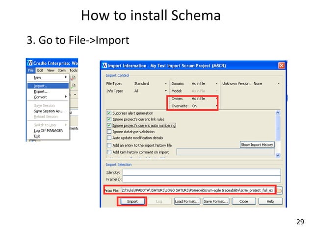 Using Scrum on 3SL Cradle - traceability model and project schema | PPTX | Technology & Computing