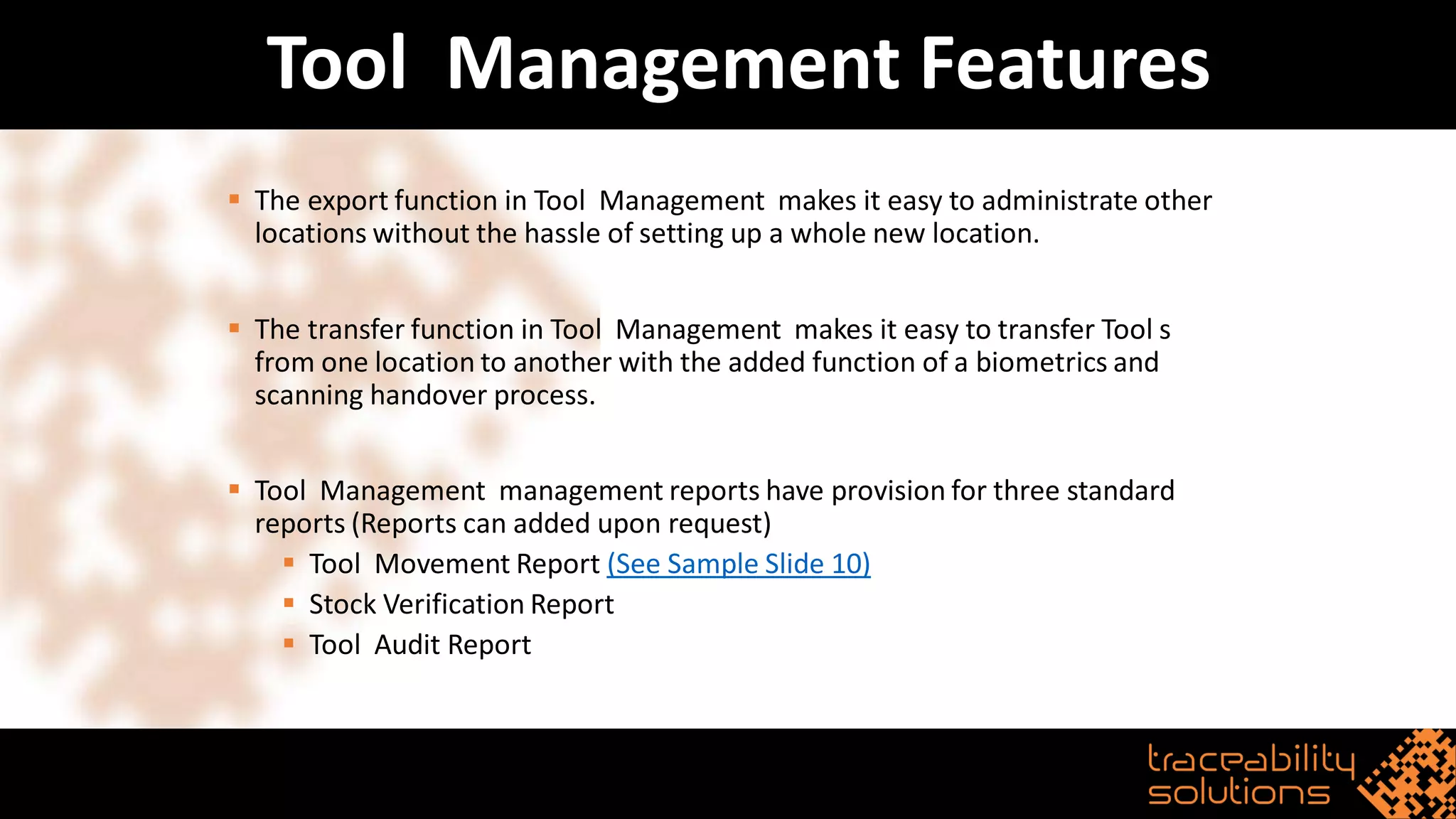 Tool management system | PDF