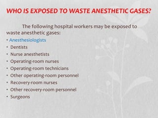 Trace anesthetic exposure | PPTX