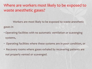 Trace anesthetic exposure | PPTX