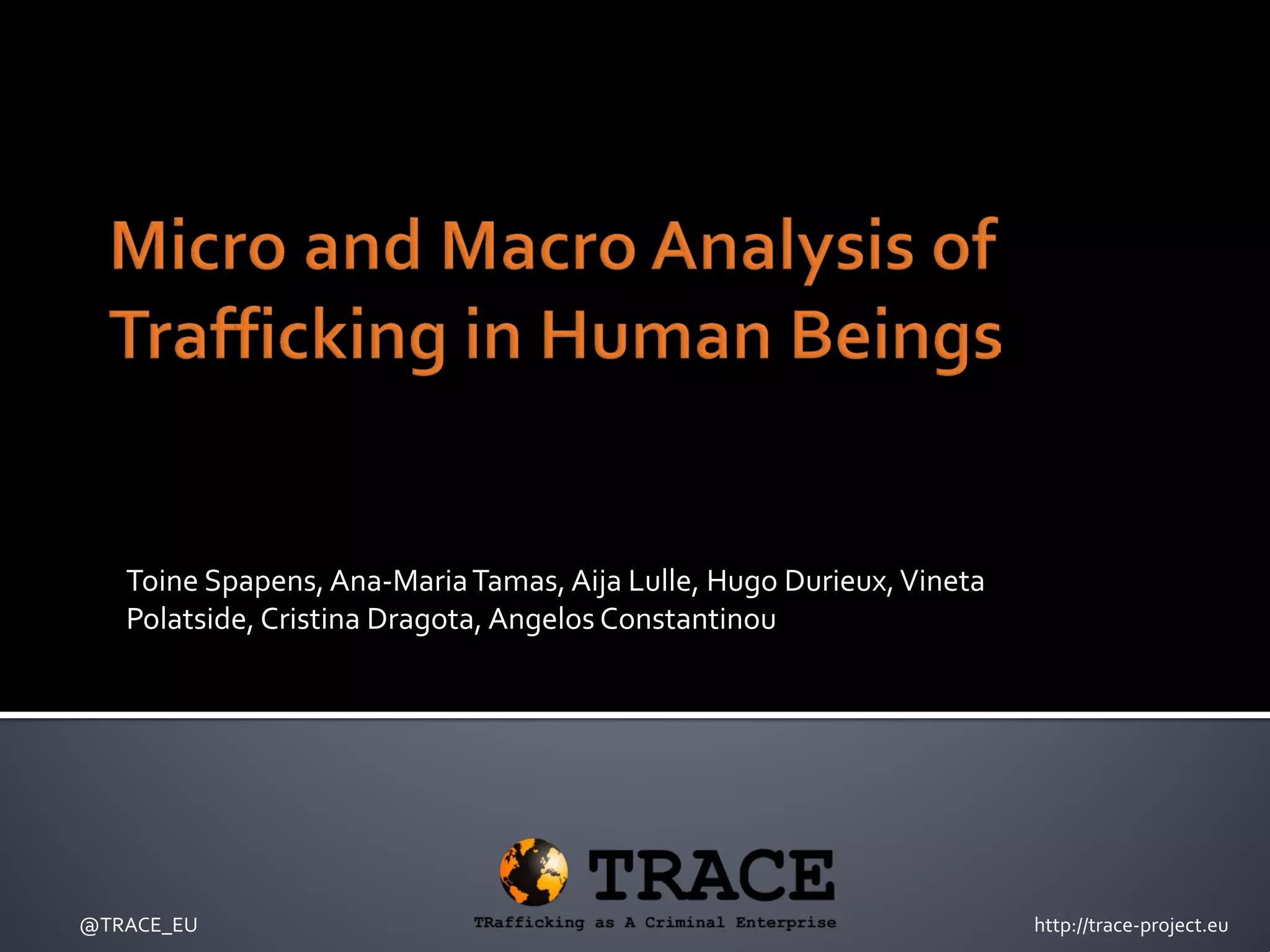 Macro & Micro analysis of the trafficking of human beings | PDF