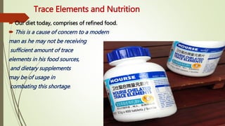 Trace elements and dental health | PPTX