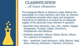Trace elements in clinical chemistry | PPTX