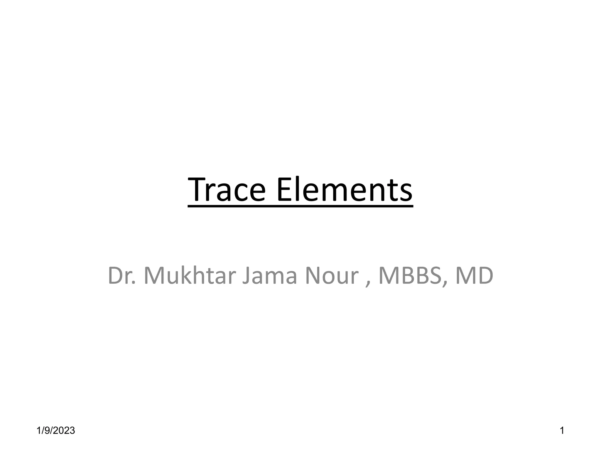 Trace Elements.ppt | Chemistry | Science