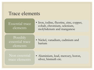 Trace elements minerals | PPTX