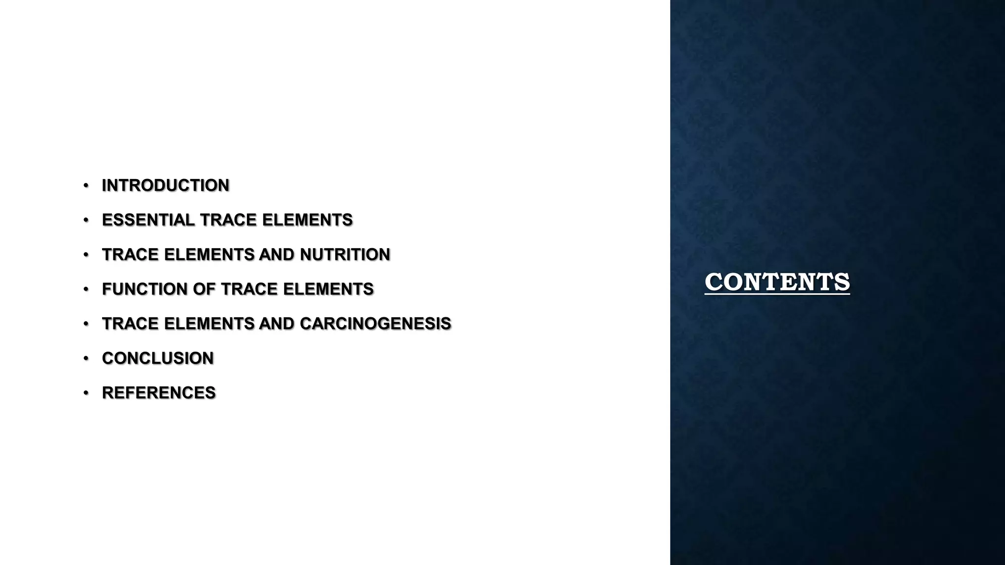 Trace elements ppt | PPTX