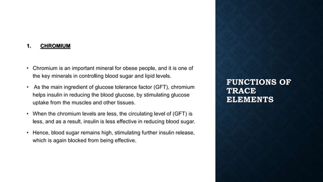 Trace elements ppt | PPTX | Dental Health | Diseases and Conditions