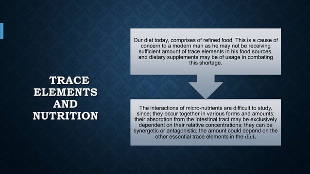 Trace elements ppt | PPTX | Dental Health | Diseases and Conditions