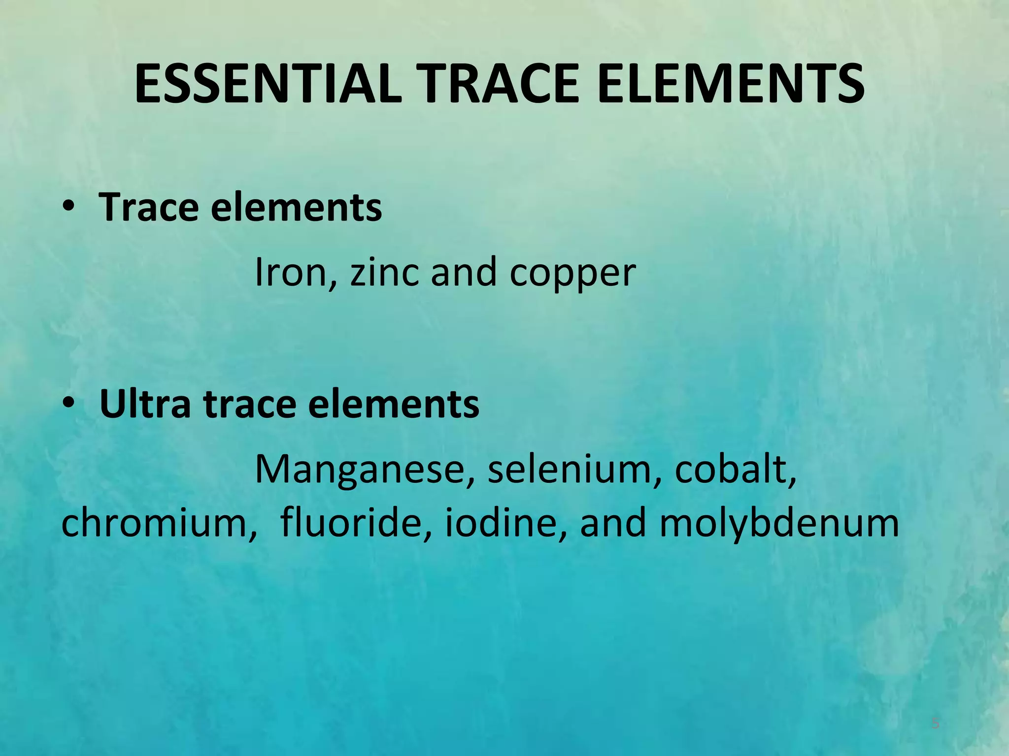 Trace elements | PPTX