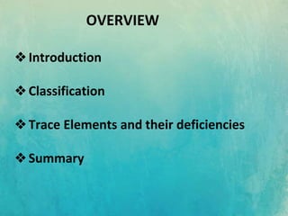 Trace elements | PPTX