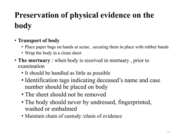 TRACE EVIDENCE.ppt | First Aid | Injuries