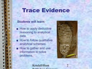 Trace Evidence for HS Forensic Science Class | PPT
