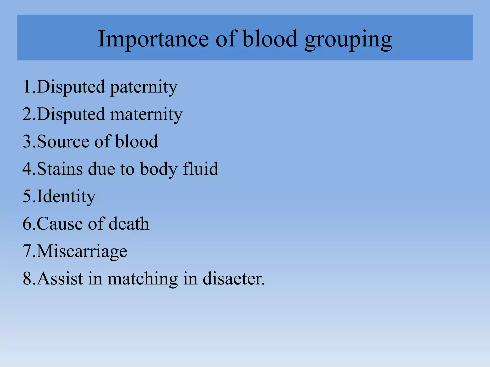 Trace evidence blood group | PDF
