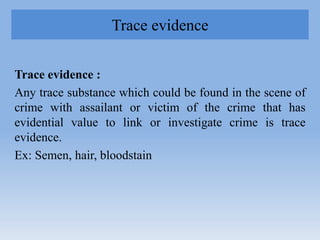 Trace evidence blood group | PDF
