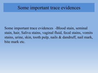 Trace evidence blood group | PDF