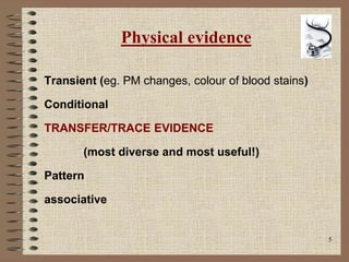 trace evidence in forensic medicine practice | PPT
