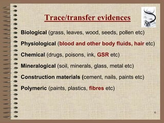 trace evidence in forensic medicine practice | PPT
