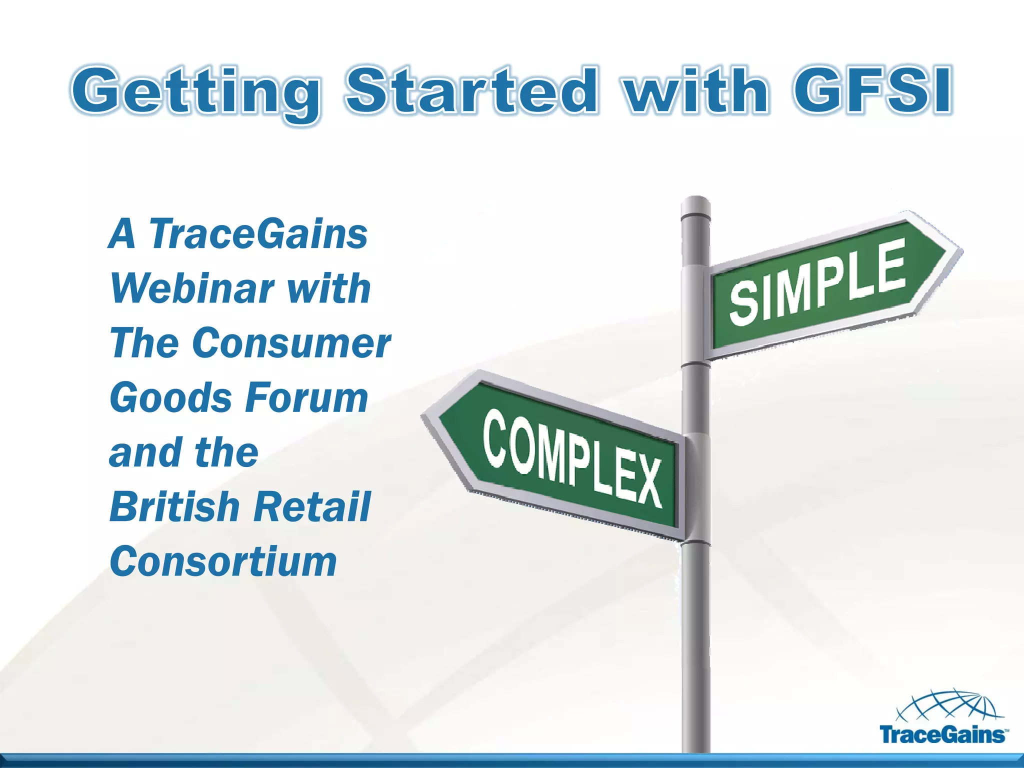 Getting Started with GFSI (For Manufacturers) | PDF