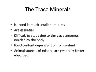 Trace Minerals Definition