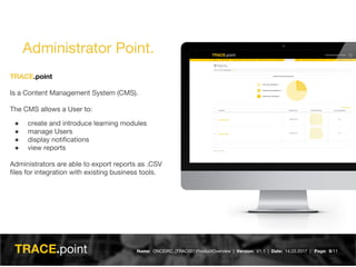 TRACE.point Product Overview 2017 | PDF | Computing | Technology ...