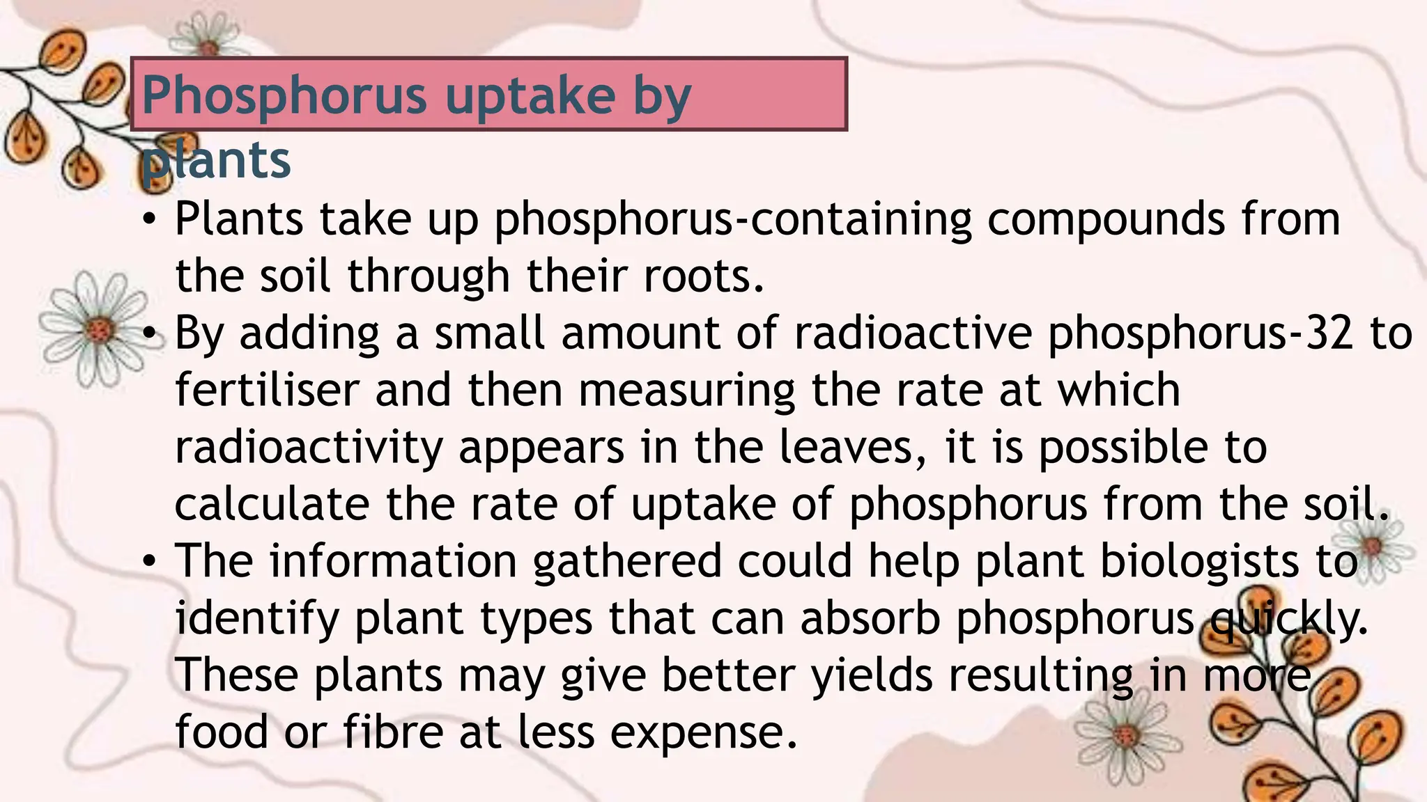 Principle, uses and application of tracers in biology. MSc Botany | PPTX