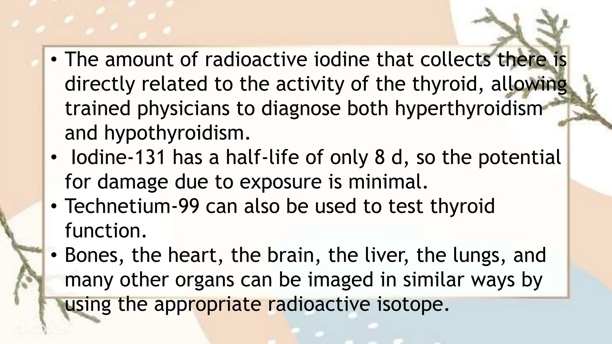 Principle, uses and application of tracers in biology. MSc Botany | PPT