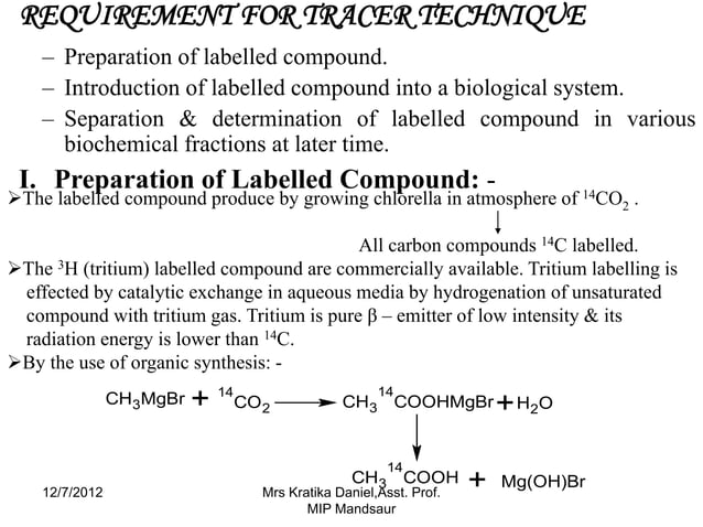 Tracer technique | PDF | Chemistry | Science