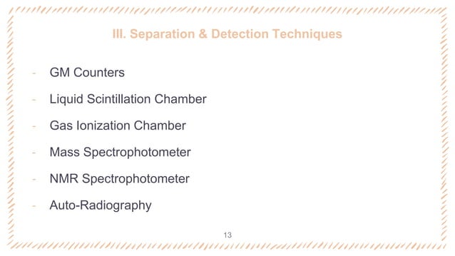 Tracer techniques, General techniques for biosynthetic studies ...