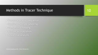 Tracer techniques | PPTX