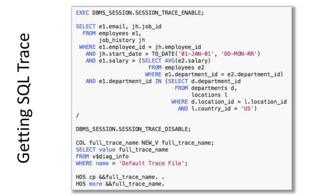 Understanding SQL Trace, TKPROF and Execution Plan for beginners | PPTX | Databases | Computer ...