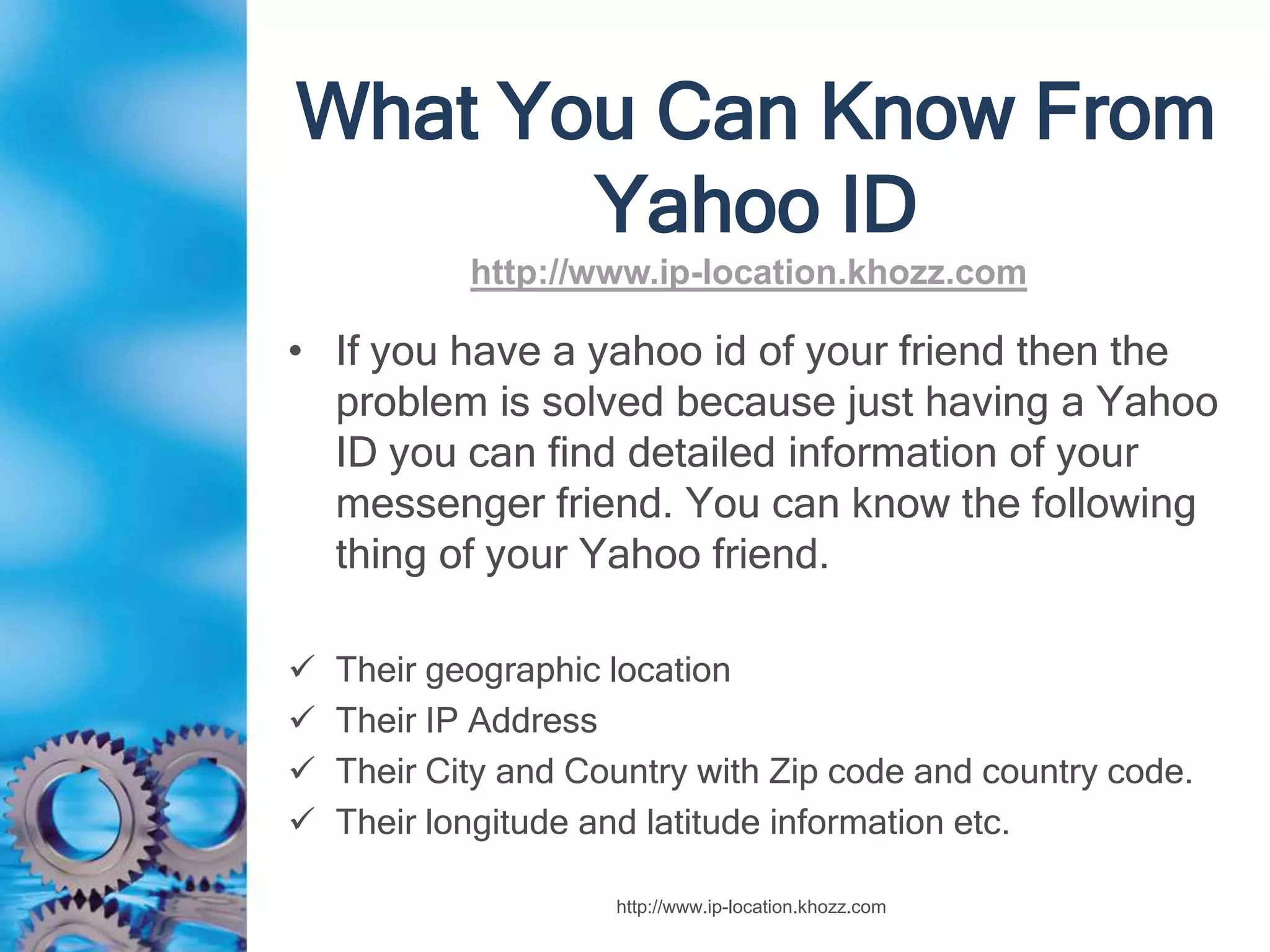 Trace Yahoo Mail ID | PPT