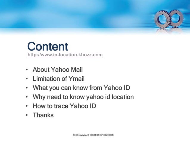 Trace Yahoo Mail ID | PPT