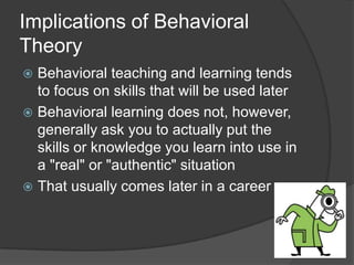 Module 13: Learning Theories | PPT