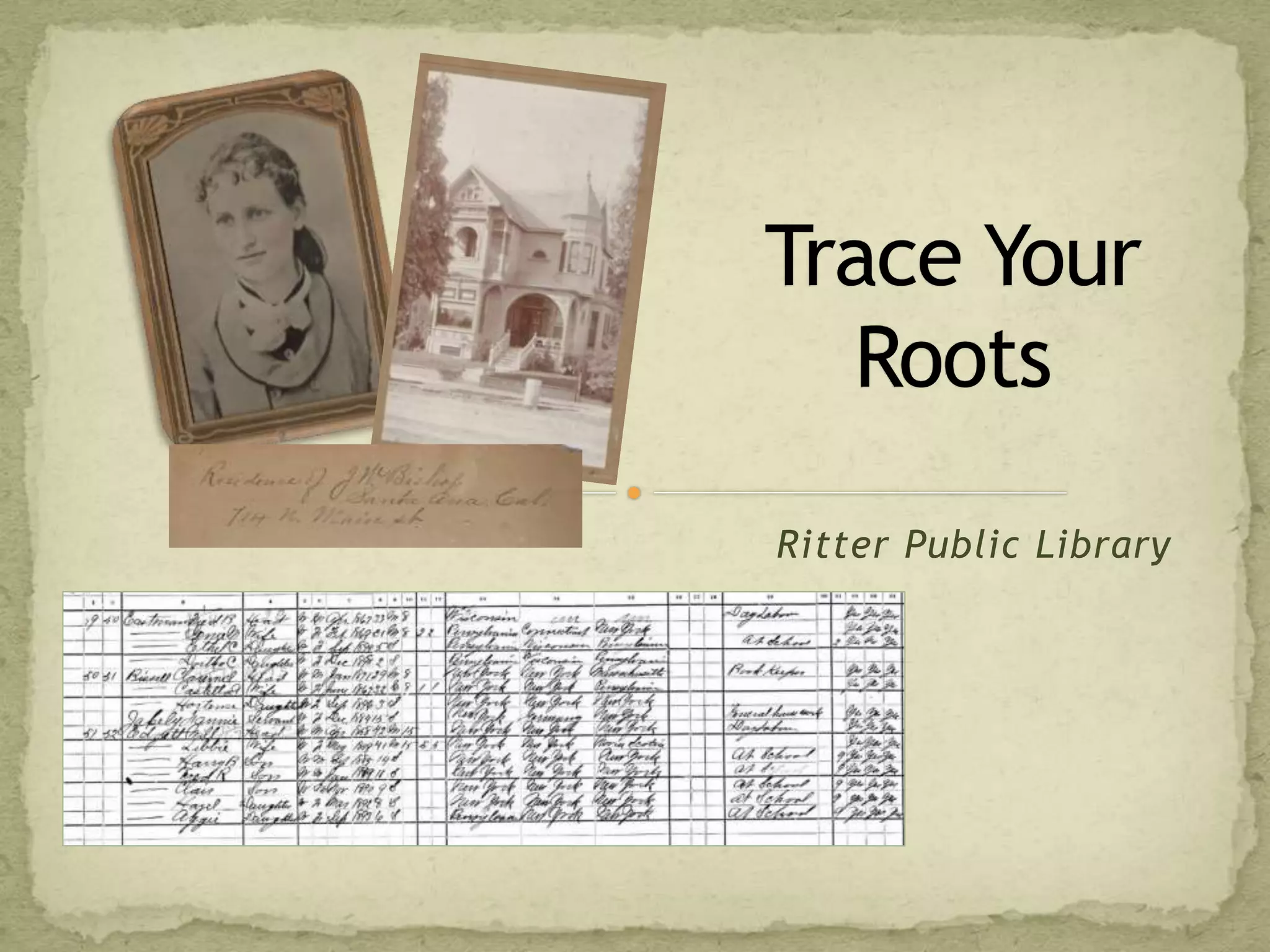 Trace your roots 2015 | PPT