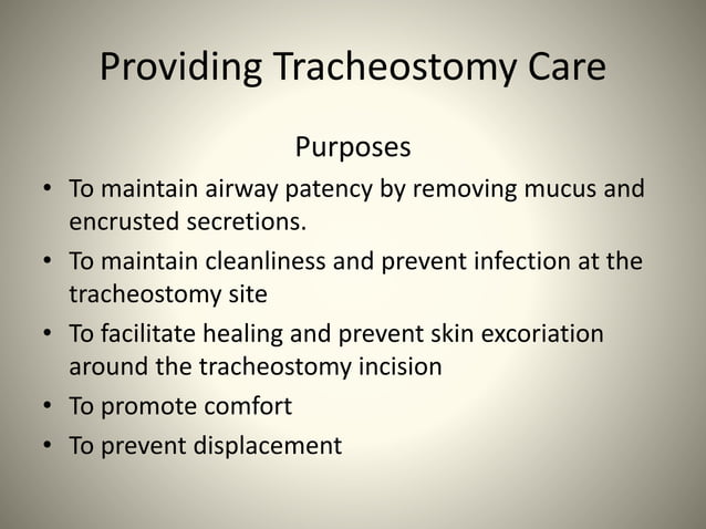 Tracheostomy care | PPT