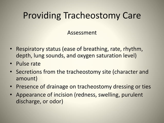 Tracheostomy care | PPTX | Ear, Nose and Throat Conditions | Diseases ...