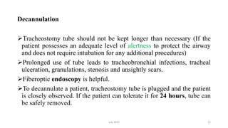 tracheostomy care in hospitalized patient | PPT