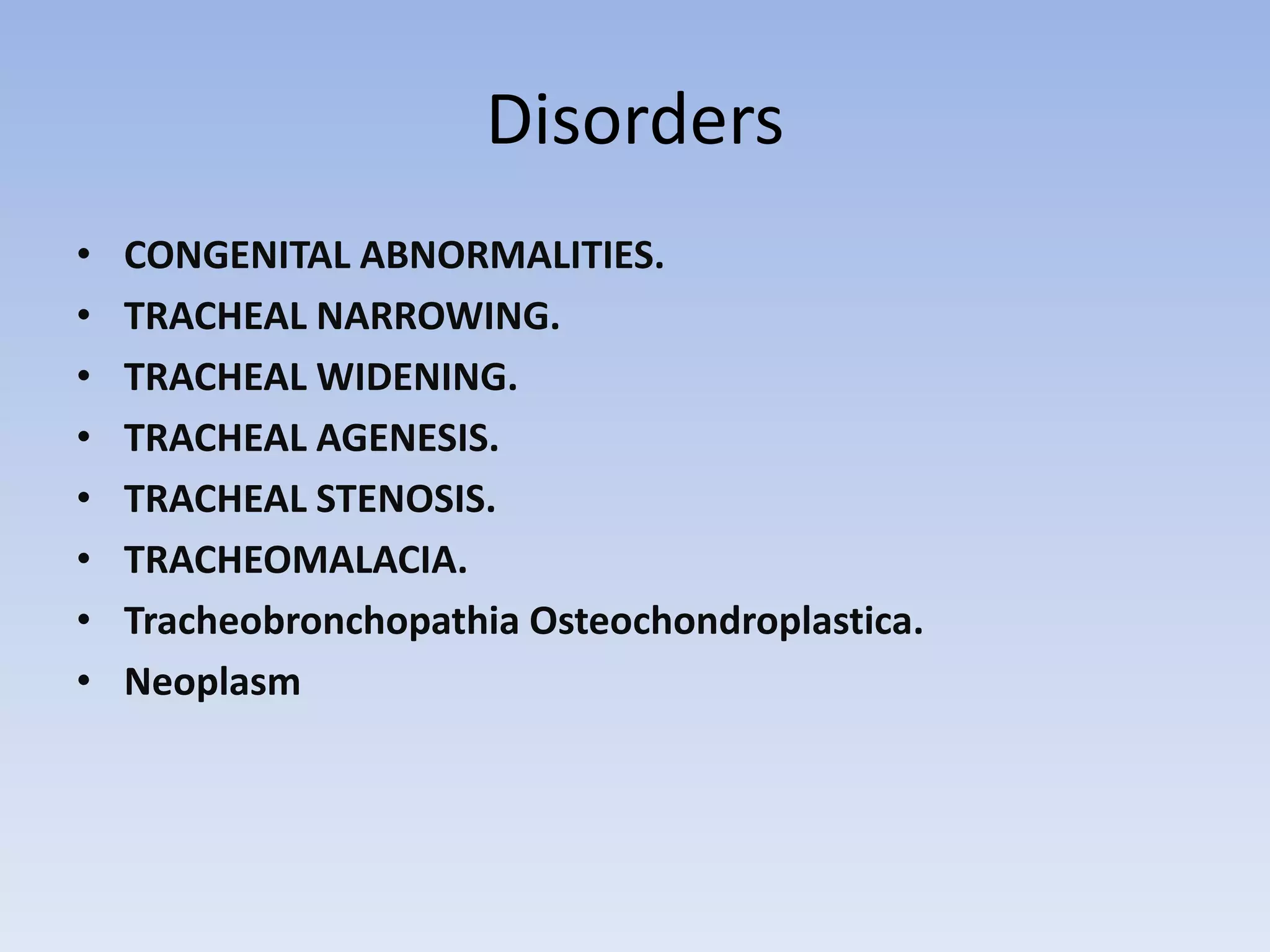 Tracheal pathologies | PPTX