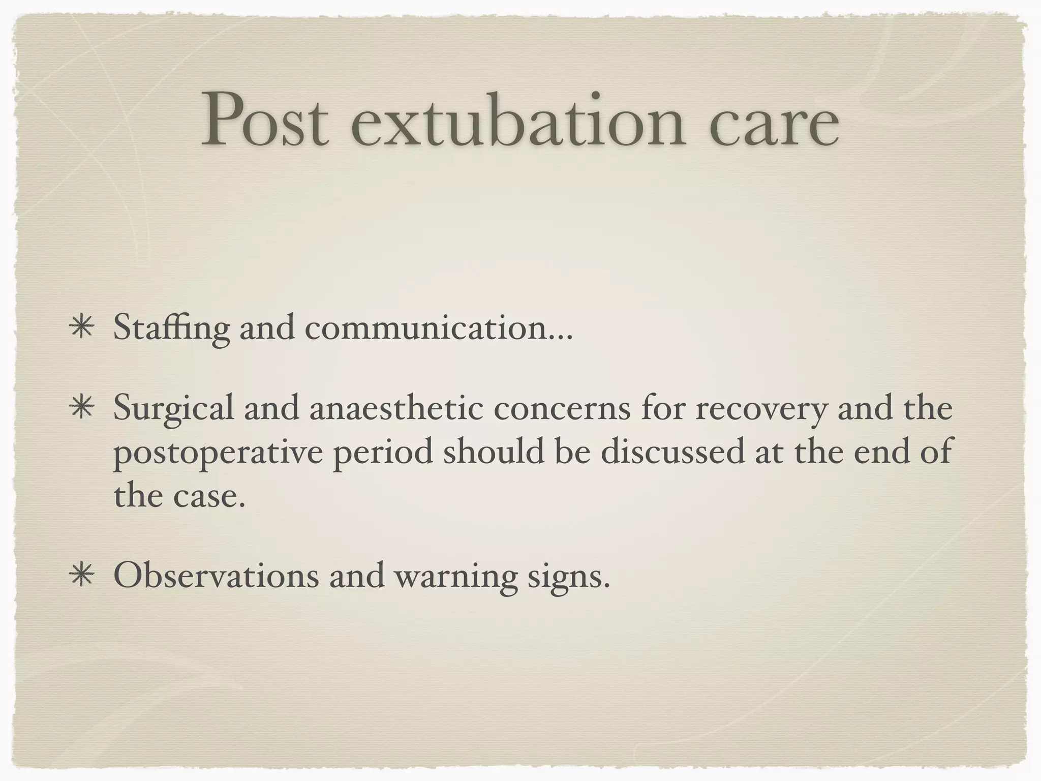 Tracheal extubation lecture | PDF | Ear, Nose and Throat Conditions ...