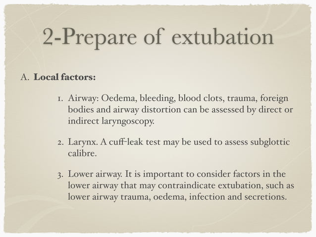 Tracheal extubation lecture | PDF | Ear, Nose and Throat Conditions ...